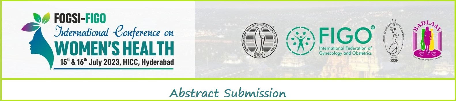 FOGSI - FIGO 2023 ABSTRACT SUBMISSION | Hyderabad - eRegNow.com